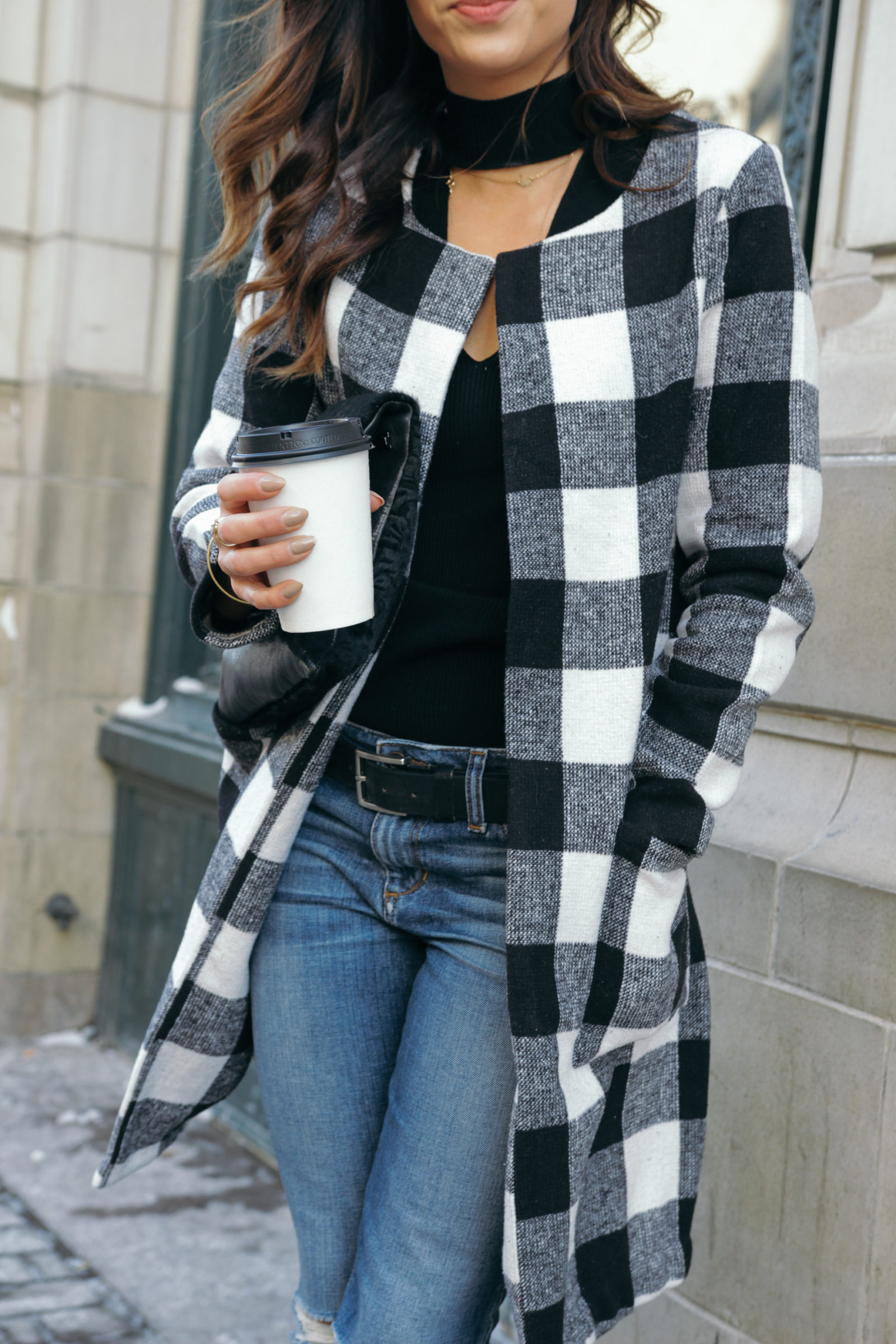 Buffalo Check Coat - Teach Me Style - A style, beauty and life blog.